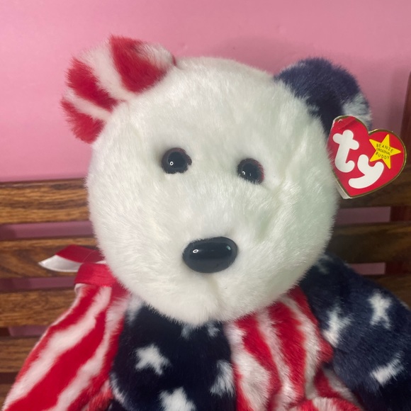 Ty | Toys | New Ty Beanie Buddy Spangle The American Bear 4 Inch ...